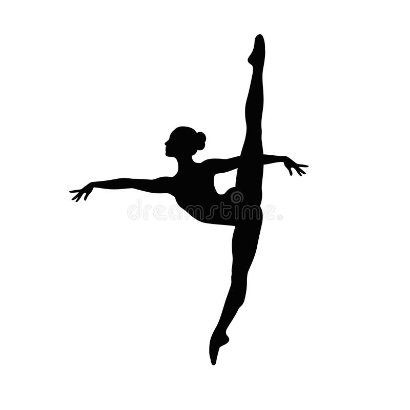 Acro dance silhouette stock vector. Illustration of body - 375315994