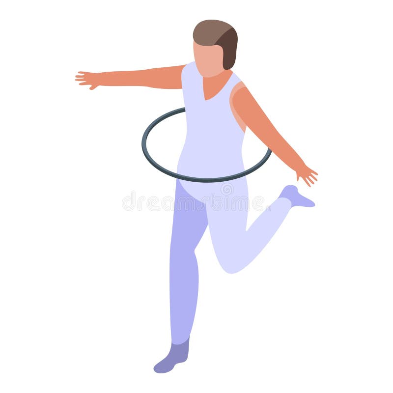 Acrobat with Ring Icon Isometric Vector. Circus Man Stock Illustration ...