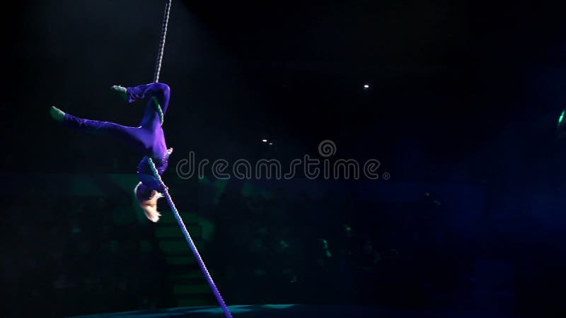 Acrobat with Rope in Circus Stock Video - Video of circus, artist ...