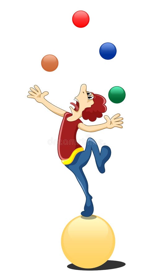 Acrobat on stage stock illustration. Illustration of performer - 27061836