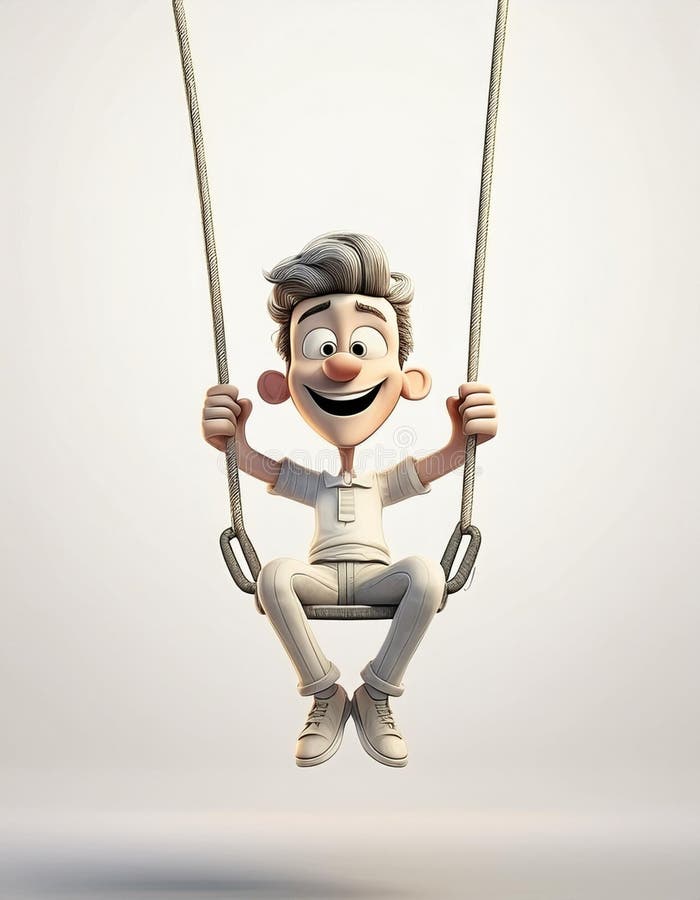 Acrobat on swing cartoon stock image. Image of circus - 341075381