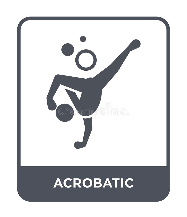 Acrobatic Icon in Trendy Design Style. Acrobatic Icon Isolated on White ...