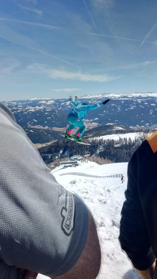 Acrobatic Jump with Snowboard Editorial Photography - Image of ...