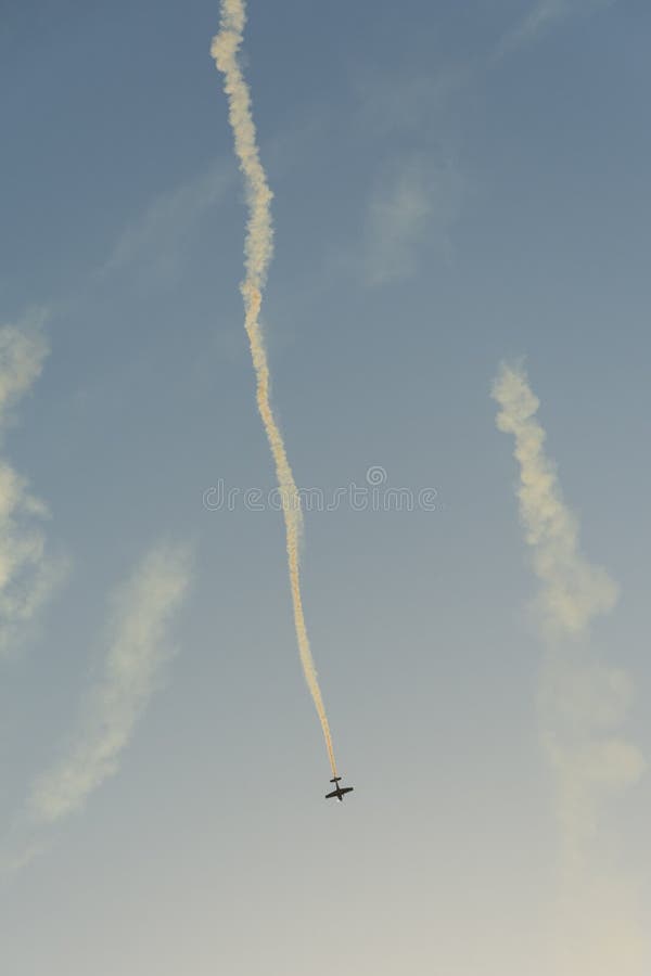 Acrobatic Plane Flying in the Sky Stock Photo - Image of show, airshow ...