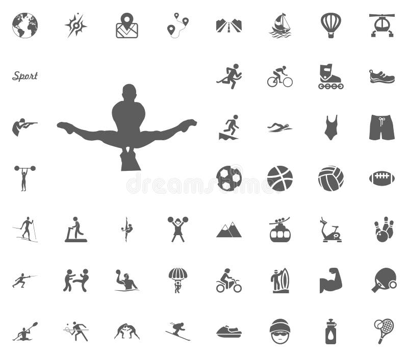 Acrobatics Icon Pictogram Vector Design. Stick Figure Man Acrobatic ...
