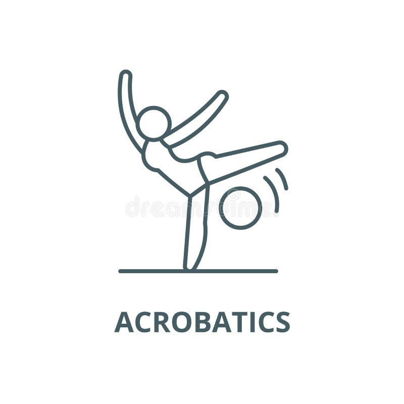 Acrobatics Vector Line Icon, Outline Concept, Linear Sign Stock Vector ...
