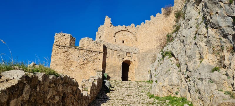 Acrocorinth the Acropolis of Ancient Corinth Stock Image - Image of ...