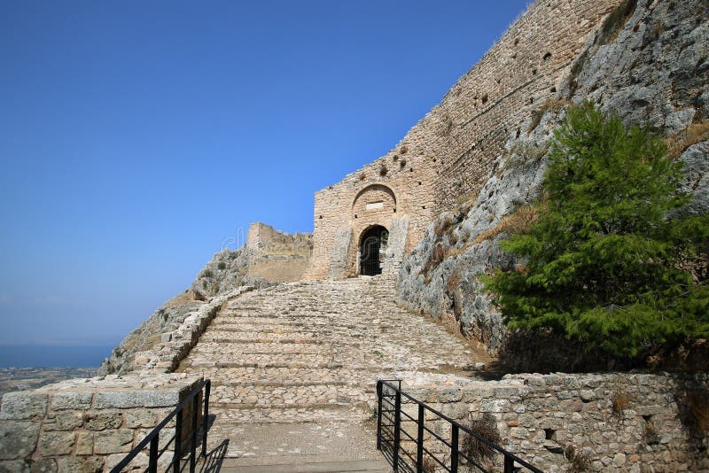 Acrocorinth the Acropolis of Ancient Corinth Stock Image - Image of ...