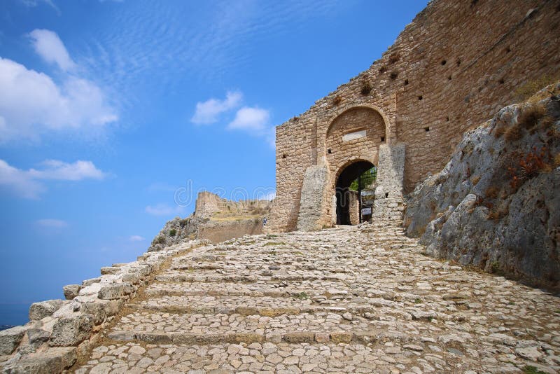 Acrocorinth the Castle of Ancient Corinth Stock Image - Image of ...