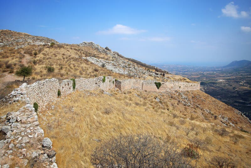 Acrocorinth the Castle of Ancient Corinth Stock Image - Image of rock ...