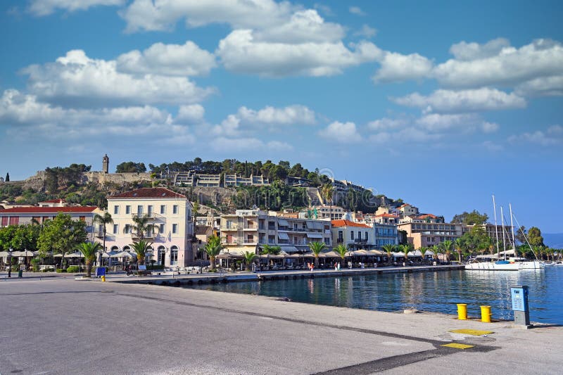 Acronafplia Castle Above Nafplio City, Greece Stock Image - Image of ...