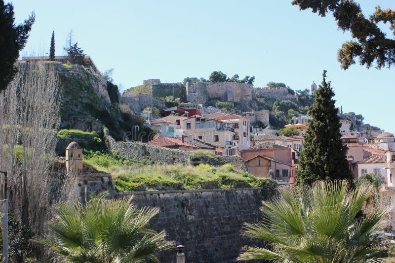 Acronauplia the Oldest Part of the City of Nafplio in Greece Stock ...