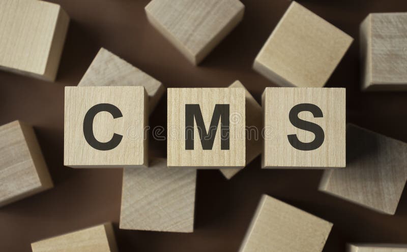 Acronym CMS - Content Management System. Stock Photo - Image of wood ...