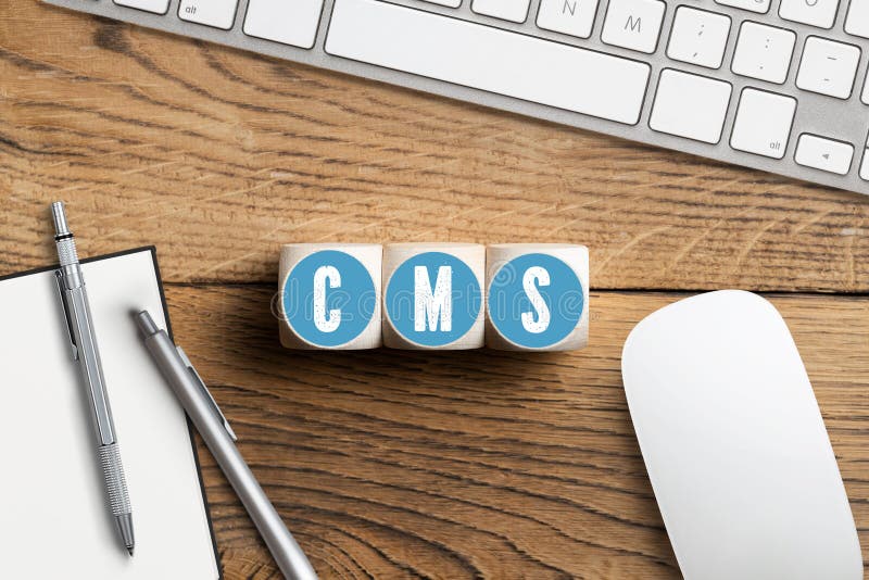 Acronym CMS on Wooden Cubes Stock Image - Image of algorithm ...