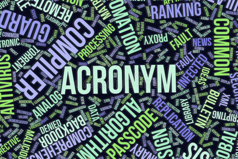Acronym, Conceptual Word Cloud For Business, Information Technology Or ...