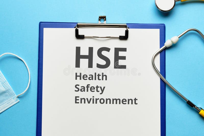 Acronym HSE or Health Safety Environment. Text on Paper. Stock Image ...