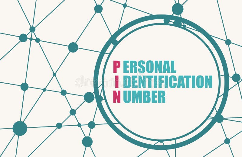 Acronym PIN - Personal Identification Number in Circle. Stock Vector ...