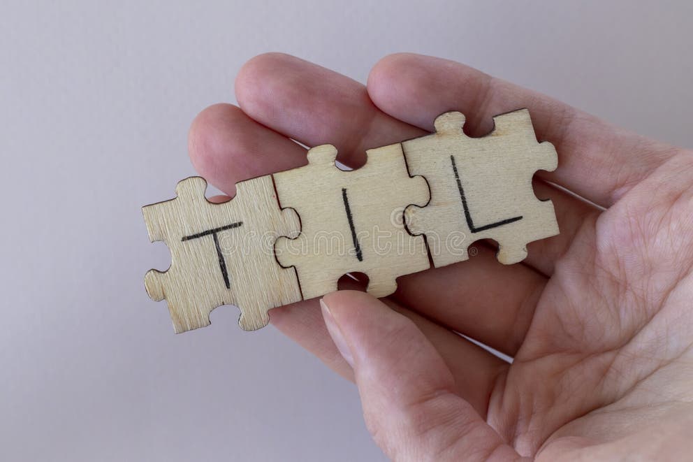 The Acronym TIL, Which Stands for Today I Learned. the Letters Written ...