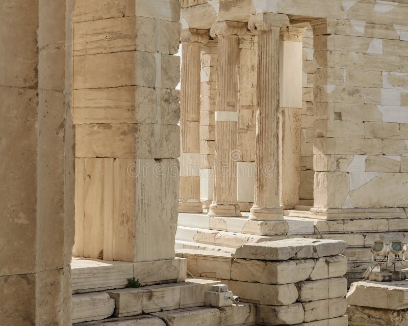 Acroplis Site Architecture Detail, Athens Stock Image - Image of ...