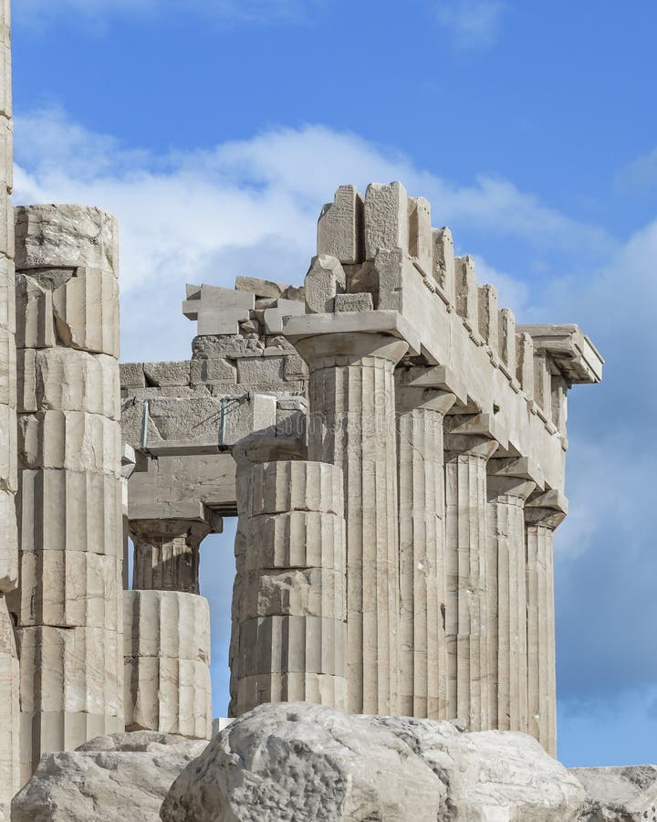 Acroplis Site Architecture Detail, Athens Stock Image - Image of stone ...