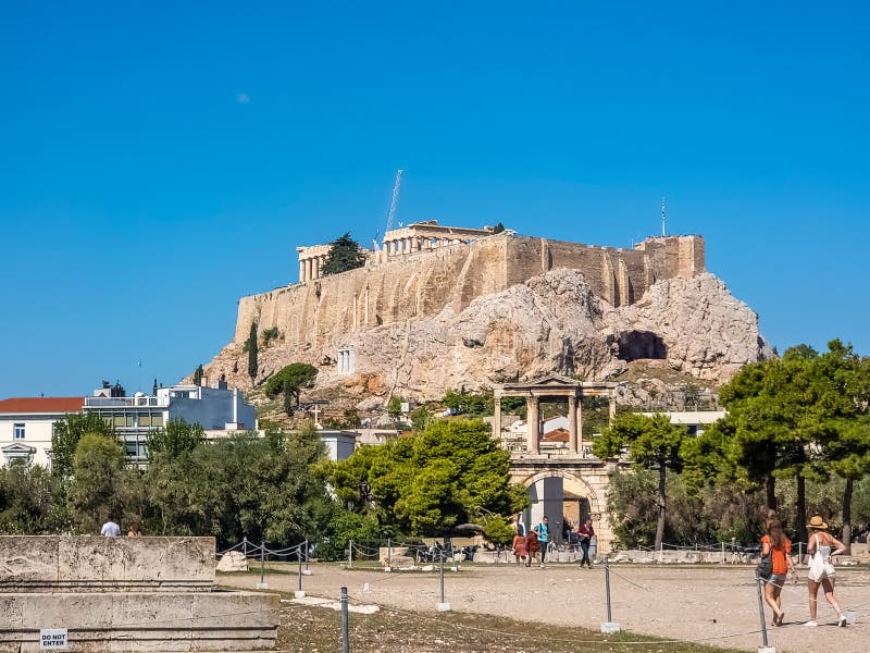 Acropolis and Arch of Hadrian Editorial Photography - Image of colossal ... Acropolis and Arch of Hadrian Editorial Photography - Image of colossal ...
