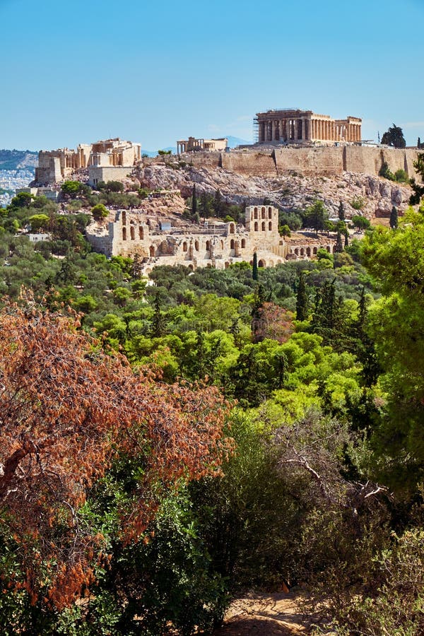 The Acropolis of Athens stock photo. Image of ruin, athena - 206791080