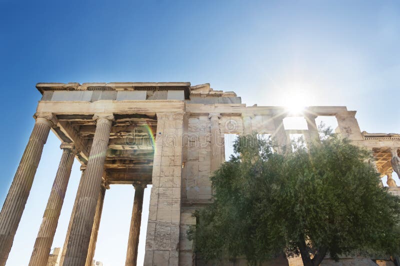 Acropolis in Athens, Famous Ruins in Greece. Stock Photo - Image of ...