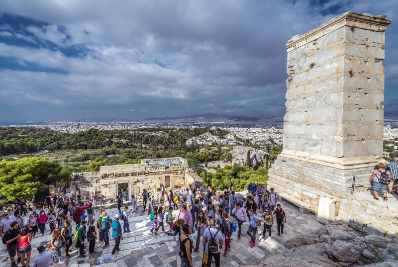 Acropolis of Athens, Greece Editorial Photography - Image of propylea ...