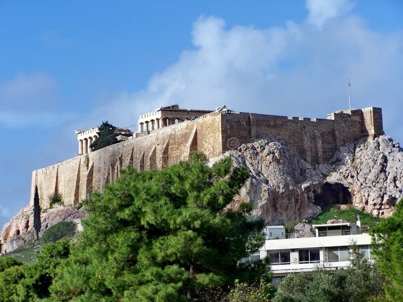 Acropolis of Athens stock photo. Image of cecropia, grass - 246938270