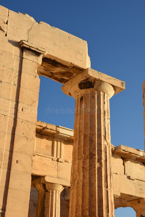 Acropolis of Athens Temple in Athens Stock Photo - Image of famous ...
