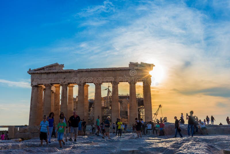 The Acropolis of Athens editorial stock photo. Image of cloud - 101033973
