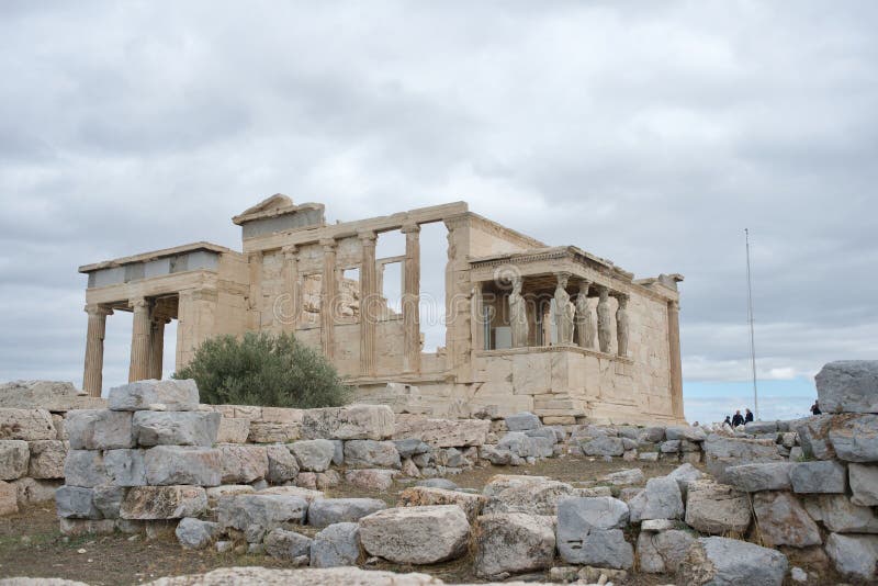 A View of a Greek Tample at the Acropolis of Athens Editorial Stock ...