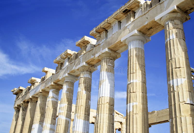 Acropolis Columns in Greece Stock Image - Image of background ...