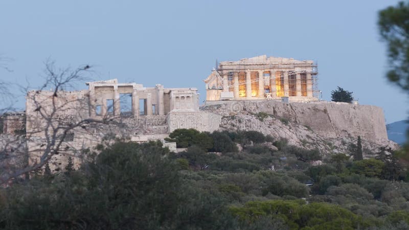 Acropolis Front View stock footage. Video of city, culture - 84178126