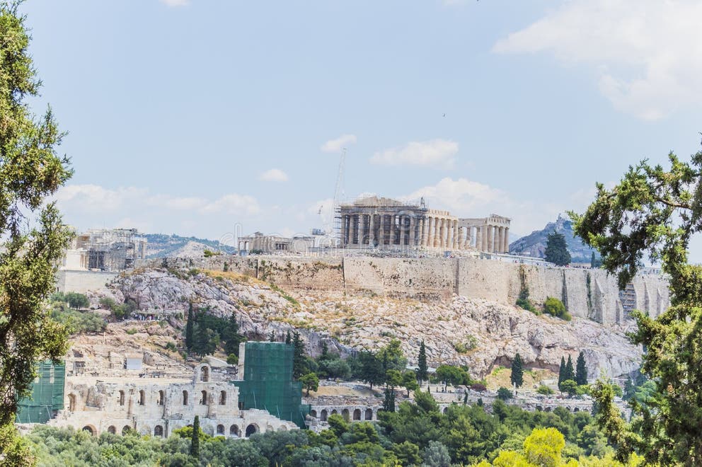 Acropolis stock image. Image of rebuild, build, monument - 56061427
