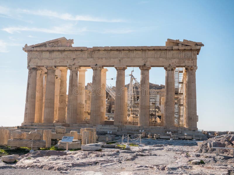 Acropolis Hill in Athens Greece Stock Image - Image of sightseeing ...