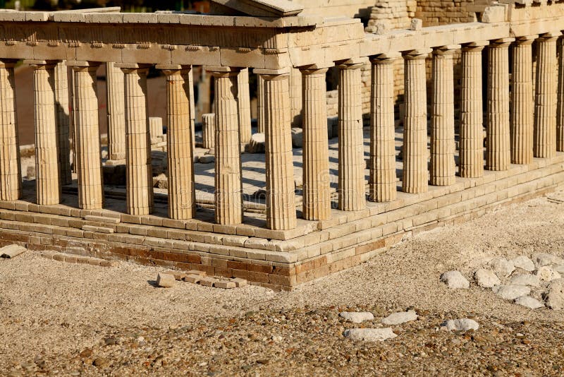 Acropolis in miniature stock image. Image of reconstruction - 21354621