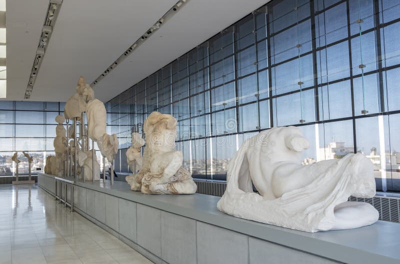 The Acropolis Museum Displaying Various Original Marble Statues and ...