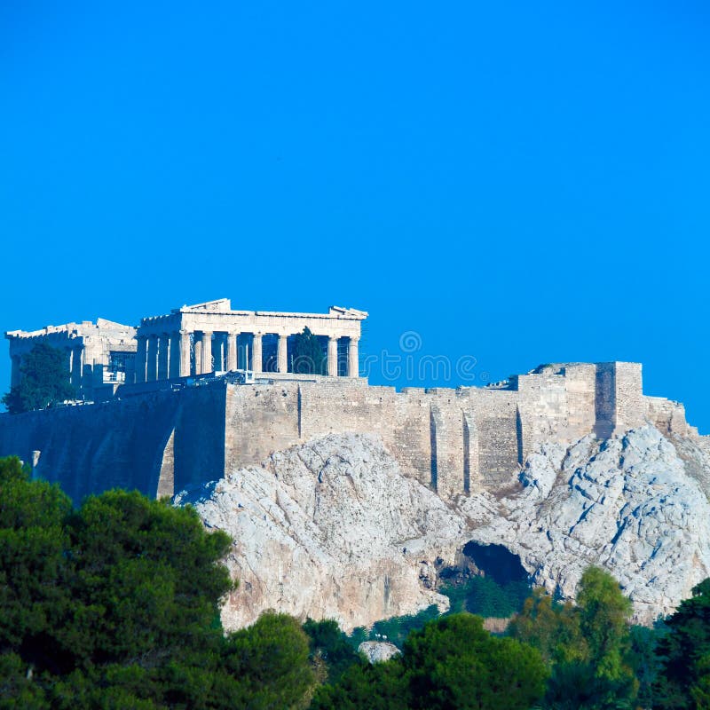 Acropolis of Athens stock photo. Image of greece, mountain - 30553656
