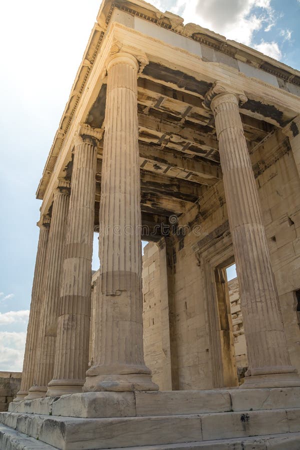Acropolis Parthenon Columns in Athens, Greece. Stock Image - Image of ...