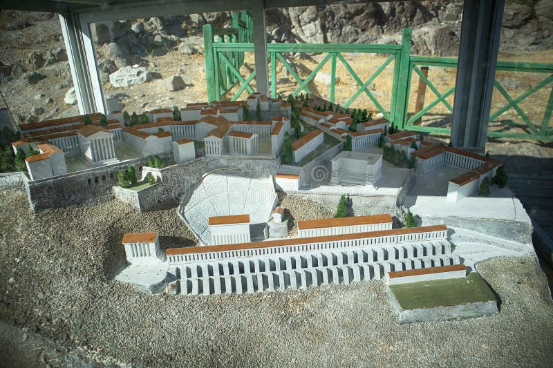 The Acropolis of Pergamon Ancient City Ruins in Bergama, Izmir, Turkey ...