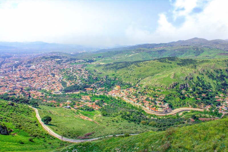 Acropolis of Pergamum Ancient City in Turkey, Stock Photo - Image of ...