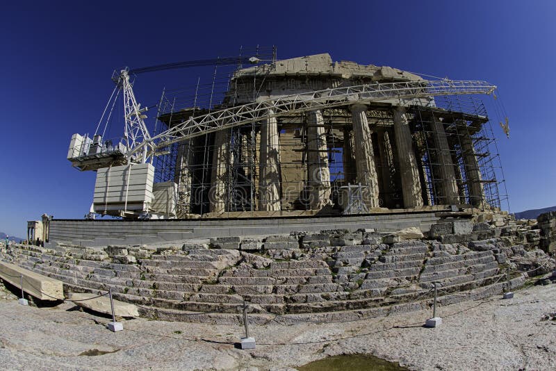 Reconstruction of Acropolis Stock Image - Image of memorial, europe ...