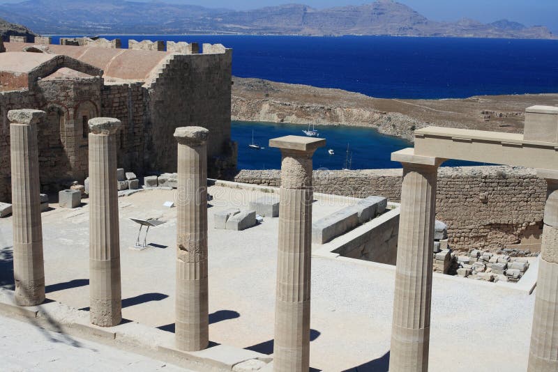 The Acropolis of Rhodes, Greece Stock Photo - Image of ruin, acropolis ...