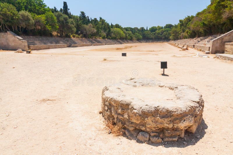 Acropolis of Rhodes at Monte Smith Stock Photo - Image of historic ...