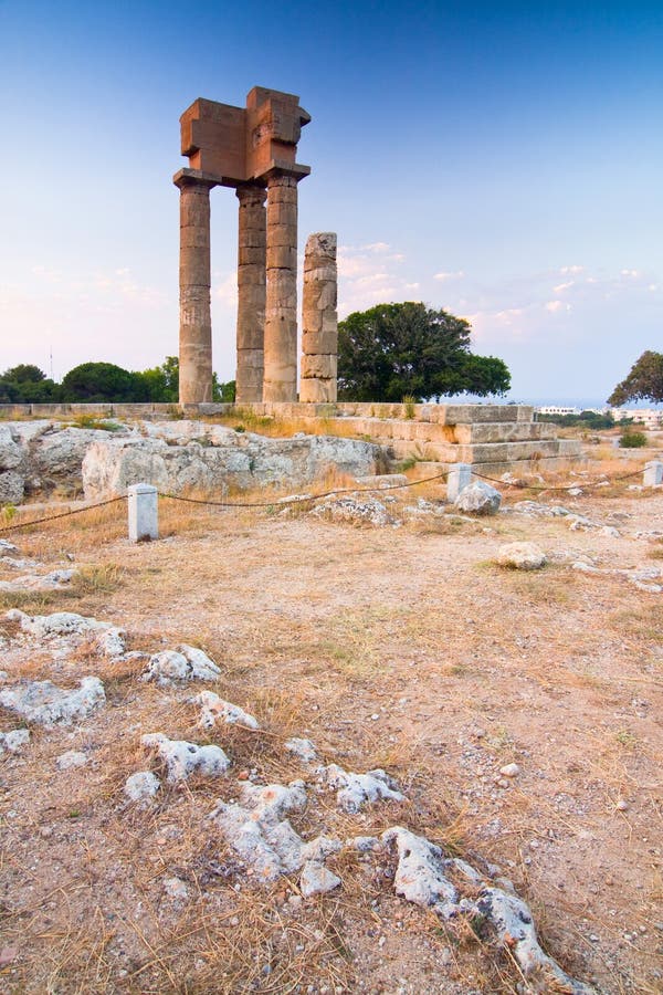 Acropolis of Rhodes at Monte Smith on the Island of Rhodes Greece ...