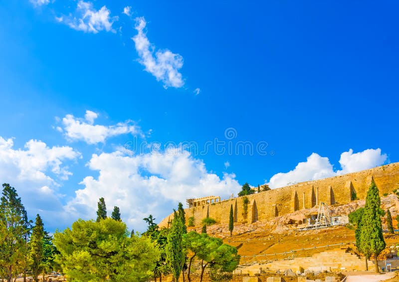 Acropolis rock stock photo. Image of archeology, european - 40913082