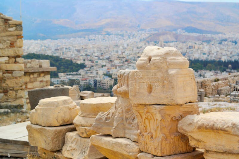 Acropolis Rocks in Athens, Greece Editorial Image - Image of ancient ...