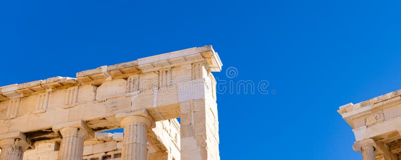 Acropolis Site in Athens in Greece, Stock Image - Image of evening ...