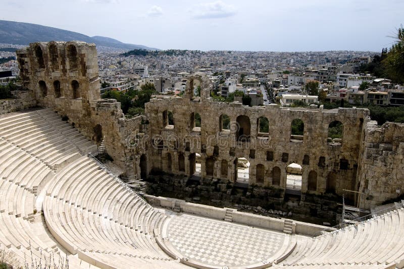 Acropolis theatre stock photo. Image of stadium, monument - 13868260